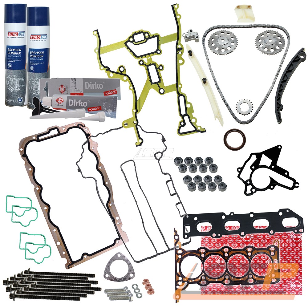 ZYLINDERKOPFDICHTUNG + STEUERKETTENSATZ für OPEL AGILA ASTRA G H COMBO ...