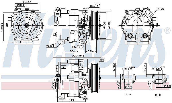 NISSENS Kompressor, Klimaanlage  u.a. für FIAT, LANCIA Il n. 1* per ricambi auto: miglior rapporto qualità-prezzo