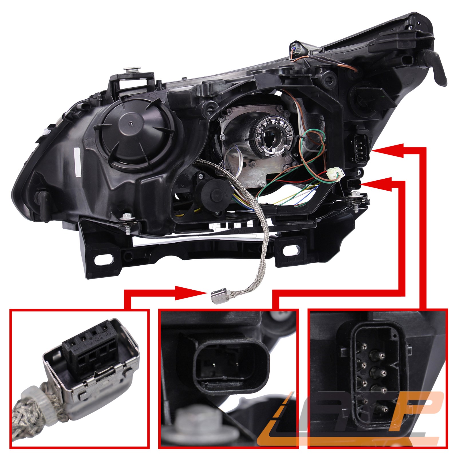 2x BI-XENON SCHEINWERFER HAUPTSCHEINWERFER LINKS+RECHTS BMW 5-ER E60 ...