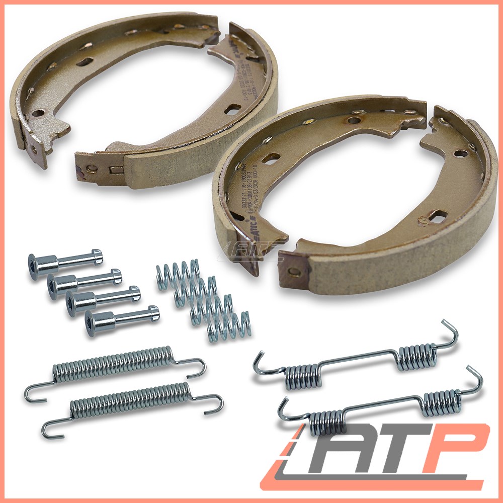 4x BRAKE DISC + HANDBRAKE SHOES + SET PADS FRONT + REAR BMW 3 SERIES ...